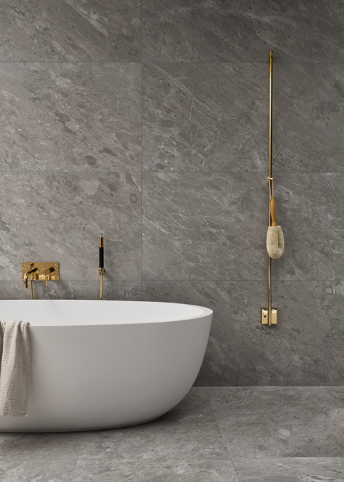 Modernt badrum med tidlösa material - Inspiration - Bricmate