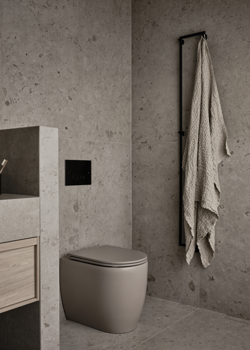 Lyxigt badrum i ljusa varma nyanser - Inspiration - Bricmate